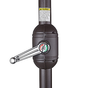 villacera 9' Outdoor Patio Half Umbrella with 5 Ribs, Fade Resistant Condo or Townhouse Umbrella in Red