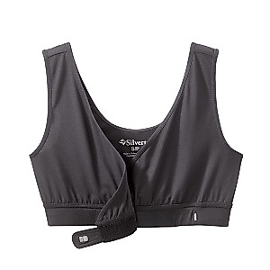 Silverts Women’s Easy Closure Bra - Underwire Free Front Closure Bras for Seniors, Arthritis, Disabled, Surgery Recovery - Adaptive Clothing for Women, Bras for Elderly Women - Black SMA