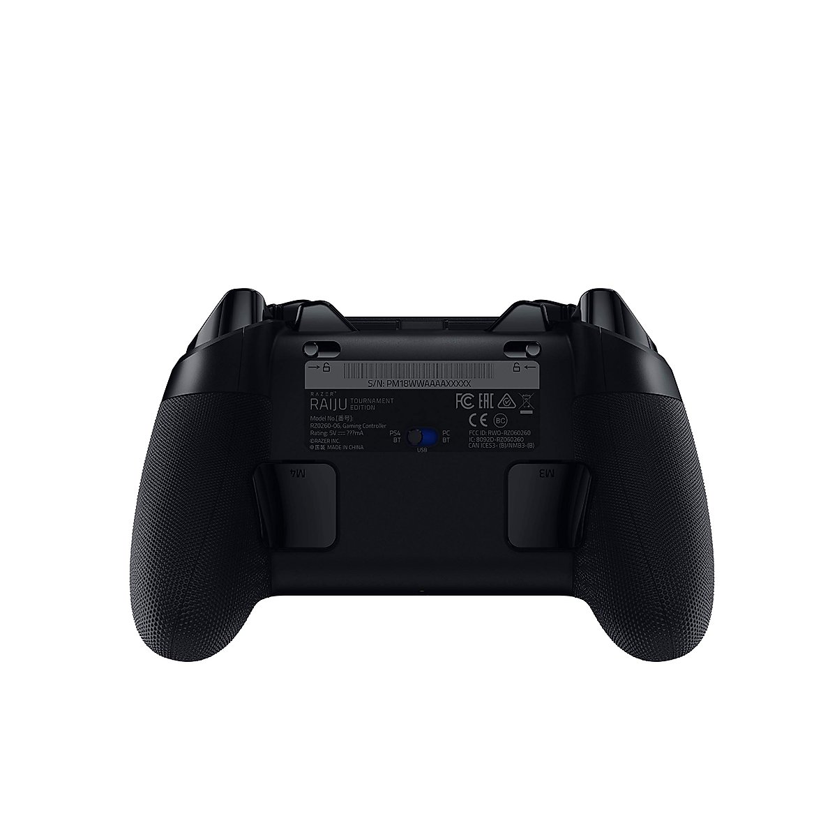 Razer RZ06-02610100-R3G1 Raiju Tournament Edition Wireless and Wired Gaming Controller with Mecha Tactile Action Buttons, Interchangeable Parts and Quick Control Panel, Black
