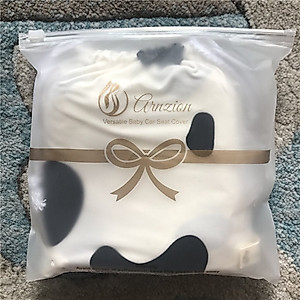 Arnzion Baby Car Seat Covers Cute Spotty Dog Super Soft Stretchy and Breathable Neutral Nursing Covers for Newborn with Storage Bag