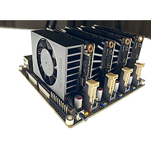 seeed studio Jetson Mate with Case&Cooling Fan, Compatible with NVIDIA Jetson Nano/NX, Jetson Nano/NX Carrier Board for GPU Cluster GPU Server and Homelab.