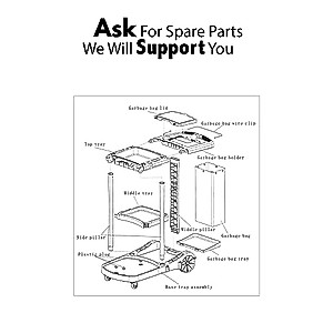 Farag Janitorial Commercial Housekeeping cart Janitorial cart with Cover and Vinyl Bag, L 52" x W 22" x H 40"