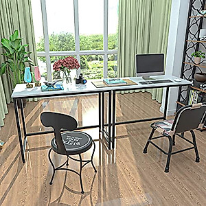 Weehom PC Laptop Notebook Study Writing Table for Home Office Workstation Simple Multifunctional Desk,White 39 inch