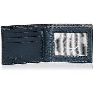 Timberland Men's Blix Slimfold Leather Wallet, Navy, One Size