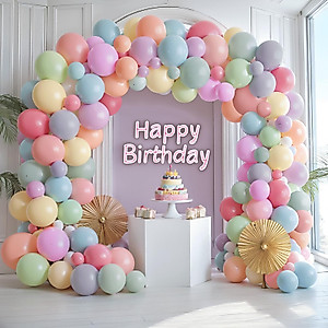 Zesliwy Pastel Colorful Latex Party Balloons，120 Pack 12 Inches Macaron Assorted Rainbow Balloons for Birthday Baby Shower Party Decoration