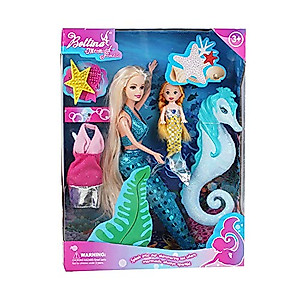 BETTINA Mermaids Princess Doll with Little Mermaid Doll & Seahorse Play Set | Mermaid Gifts for Girls|Mermaid Toys for 3 to 7 Year Olds