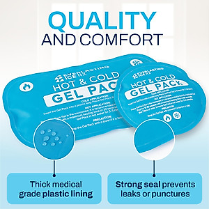 Reusable Hot and Cold Gel Ice Packs for Injuries - 7 Pack Variety Gel Ice Pack Set - Hot and Cold Therapy Solution for Injuries, Cold Packs for Pain Relief - Ice Packs for Injuries Reusable