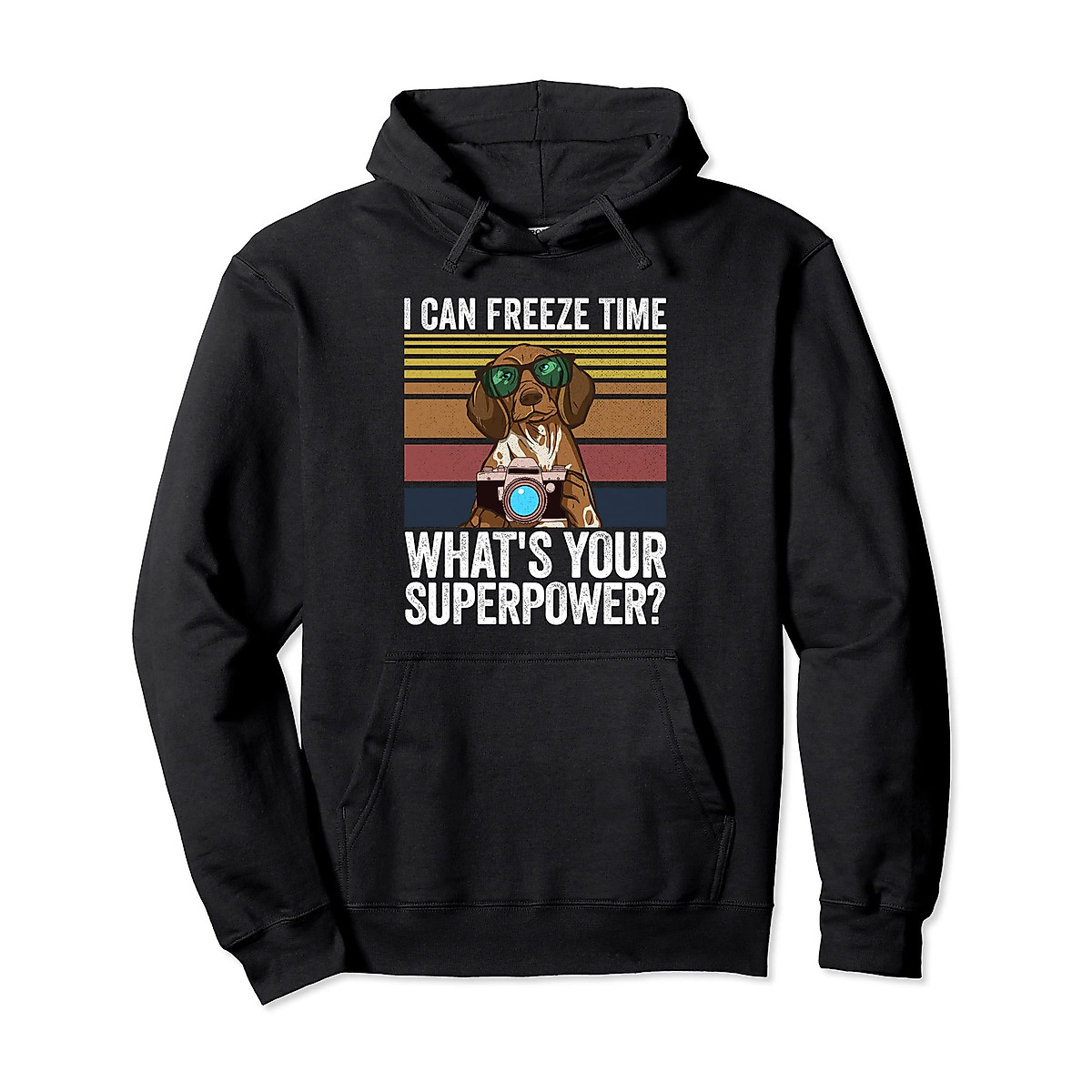I Can Freeze Time What's Your Superpower Dog Photographer Pullover Hoodie