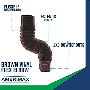 AMERIMAX HOME PRODUCTS FBA_3708419 Elbow, 2x3 Inch (Pack of 1), Brown|Brown