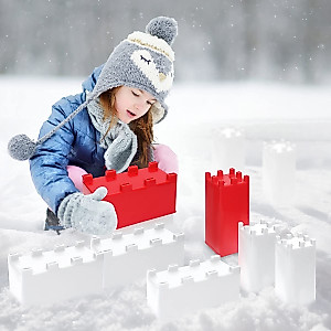 BeneFine Snow Fort Building Block,Snow Brick Maker, Sand Castle Mold,Beach and Snow Toy Brick Form for Kids,Outdoor Winter and Summer Fun Toys（4PCS）