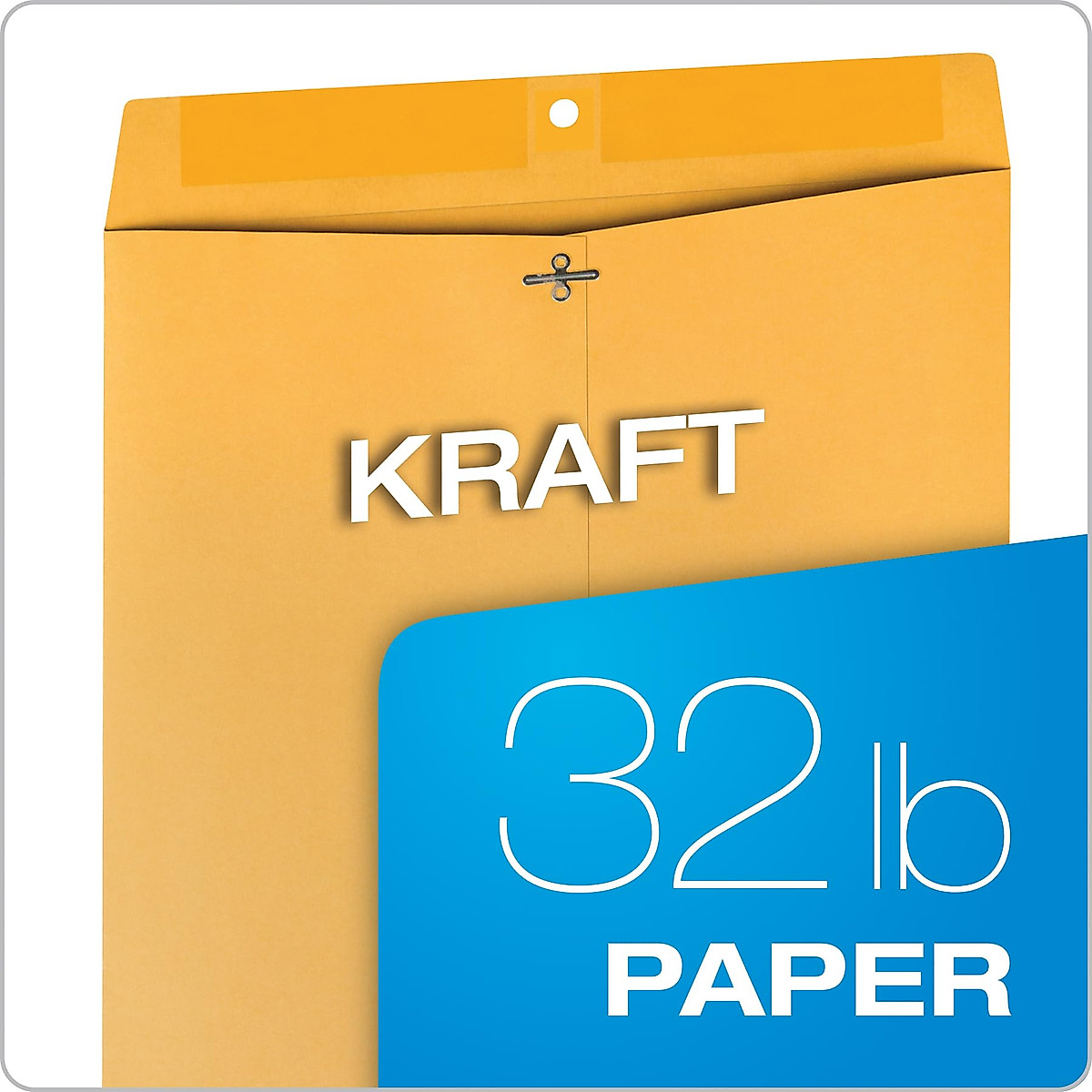 Quality Park 12 x 15-1/2 Clasp Envelopes, Clasp and Gummed Closures, for Oversized Papers, Drawings or Posters, 28 lb Kraft Paper, 100/Box (QUA37810)