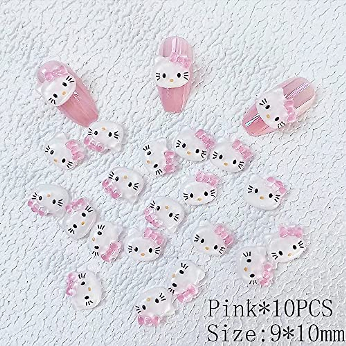 50 Pcs Cute Nail Charms for Acrylic Nails Art Supply Resin Kawaii Nail Jewels Design Cartoon Nail Art Charms Cute Nail Rhinestones Decoration Accessories 0.39 * 0.35 inch