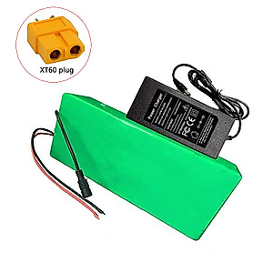 FREEDOH E-Bike Li-Battery 48V 6000mAh Electric Bicycle Battery Pack PVC Waterproof Shell 200W-1000W Bike Motor for Mountain Bike Model Aircraft with BMS + Charger,Xt60 Plug
