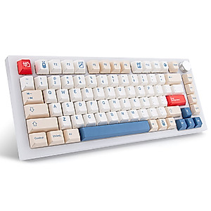 TOkey Cherry Profile PBT Dye Sublimation 141 Keys keycap Set-61/84/104/108 Keys US ANSI Layout Keycap for Mechanical Gaming Keyboard Gateron Kailh Cherry MX Switches(Soy Milk English)