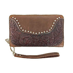 Montana West Ladies Concealed Gim Carrying Messenger Purse Wallet Set Coffee