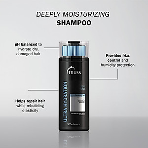 TRUSS Ultra Hydration Shampoo - Intense Moisturizing Shampoo for Color Treated Hair - Repair Damage + Add Shine with Our Hydrating Shampoo for Dry Hair - Anti Frizz Humidity Protection (300 ml)