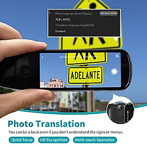 Adelagnes X5 Pro Reader Scanner Pen Dictionary Language Translator Device Voice Translator Support 112 Languages Real Time Text to Speech OCR/WiFi Translator Suitable for Meetings Travel Learning