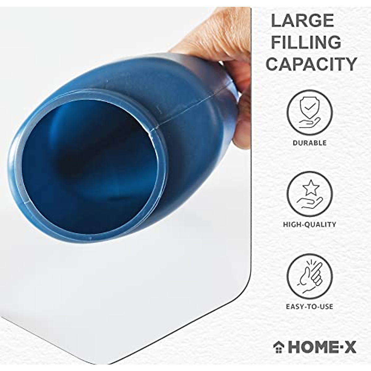 Home-X Ice Melt Salt Dispenser, Grass Seed Spreader, Plastic Garden Container