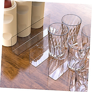 OFFSCH 10pcs Commodity Divider Plastic Storage Shelves Clear Shelf Retail Holders L- Shaped Side Divider Drawers Dividers Magnet Shelf for Fridge Shelf Dividers for Girl Bookshelf Acrylic