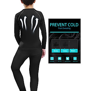 HOPLYNN Youth Boy’s Compression Shirts, Long Sleeve Quick Dry Cold Weather Gear Undershirts for Kid’s Athletic Sports Football Basketball-2 Black 1 Blue 1 White-M