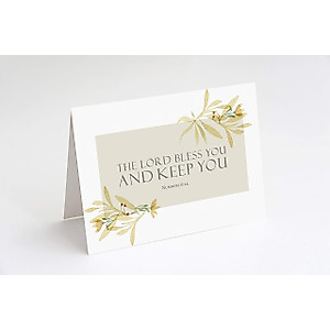Religious Thank You Cards with Bible Verse - Watercolor Scripture Design - Pack of 24 - Rectangle