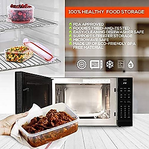 28 PCs Large Food Storage Containers with Airtight Lids-Freezer & Microwave Safe,BPA Free Plastic Meal Prep Containers & Kitchen set.Leak proof Lunch Containers-Snacks, Sandwich, Sauces & Bento box