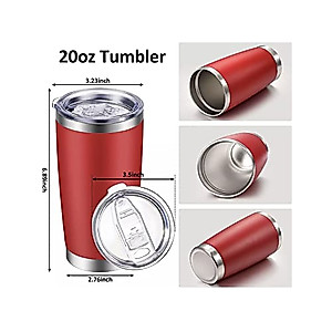 LEYU Rambler 20 oz Stainless Steel Vacuum Insulated Tumbler Coffee Mug/Cup Black color with Lid