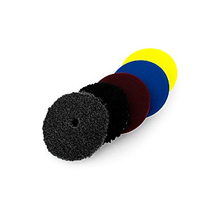 The Rag Company - Buff and Shine Reflection Artist Complete 5" Buffing Kit - Combination of Five Pads, URO line, Easy to Use Combo