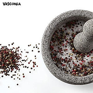 Vasconia 4-Cup Granite Molcajete Mortar and Pestle, Gray