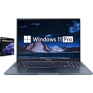 asus 16/ 24GB RAM 1TB SSD VivoBook 16X Laptop, Windows 11 Pro, AMD Ryzen 7 5800HS 8-Core Processor, WUXGA IPS Anti-Glare Display, Camera Privacy Shutter, HDMI, USB-C, Blue