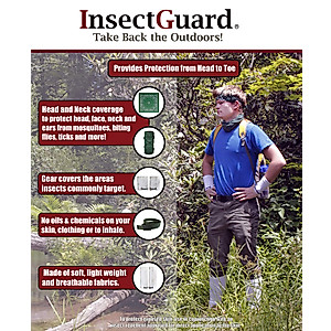 $averPak BodyForge & InsectGuard - Permethrin Treated Mosquitoes, Flies, Ticks & More Insect Repellent Tube Bandanna Neck Gaiter Headband (White Paisley)