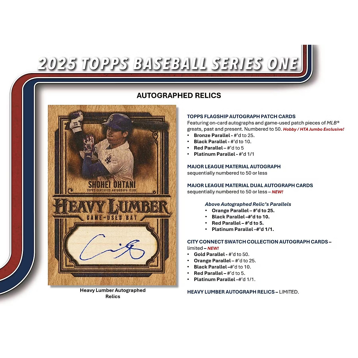 2025 Topps Series 1 Baseball Trading Card MLB Hobby 20 Pack Box (1 Autograph or Relic)