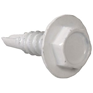 The Hillman Group 560395 10-Inch x 2-Inch Washer Head Self Drilling Screw with Painted Head, 50-Pack