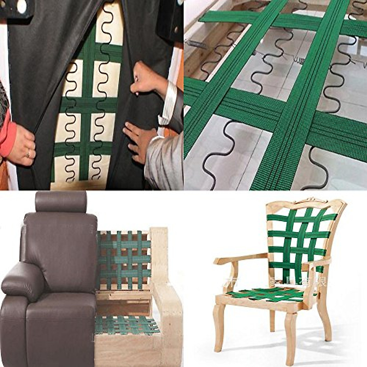 5 Yards (15 Ft) Roll - Two-Inch Latex Elasbelt Webbing for Chair Repair - Upholstery Webbing for Hammock Hanging Net Rope Chair Modification, Stretchy Spring Alternative, Sofa, Couch, Chair Repair