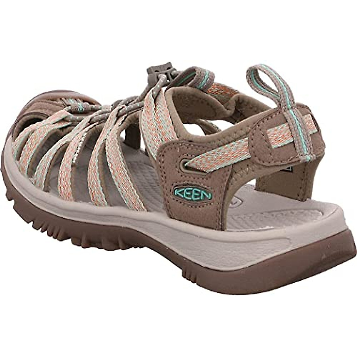 KEEN Whisper Sandal - Women's Taupe/Coral, 7.5