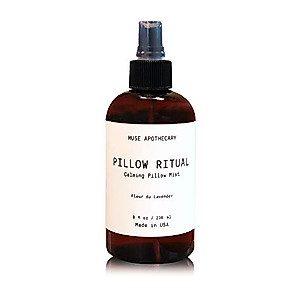 Muse Bath Apothecary Pillow Ritual - Aromatic, Calming and Relaxing Pillow Mist, Linen and Fabric Spray - Infused with Natural Aromatherapy Essential Oils - 8 oz, Fleur du Lavender