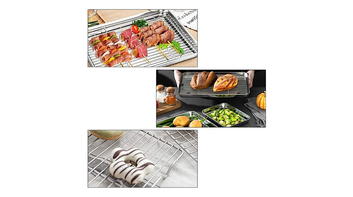 Stainless Steel Cooling Rack for Baking, Roasting & Grilling