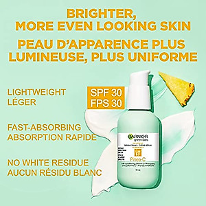 Garnier SkinActive Green Labs Pinea-C Brightening Serum Cream Moisturizer with SPF 30 and Vitamin C + Pineapple (Packaging May Vary)