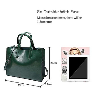 NICOLE&DORIS Tote Handbag Crossbody Bag Shoulder Bag Ladies Messenger Bag Purse PU Leather Green