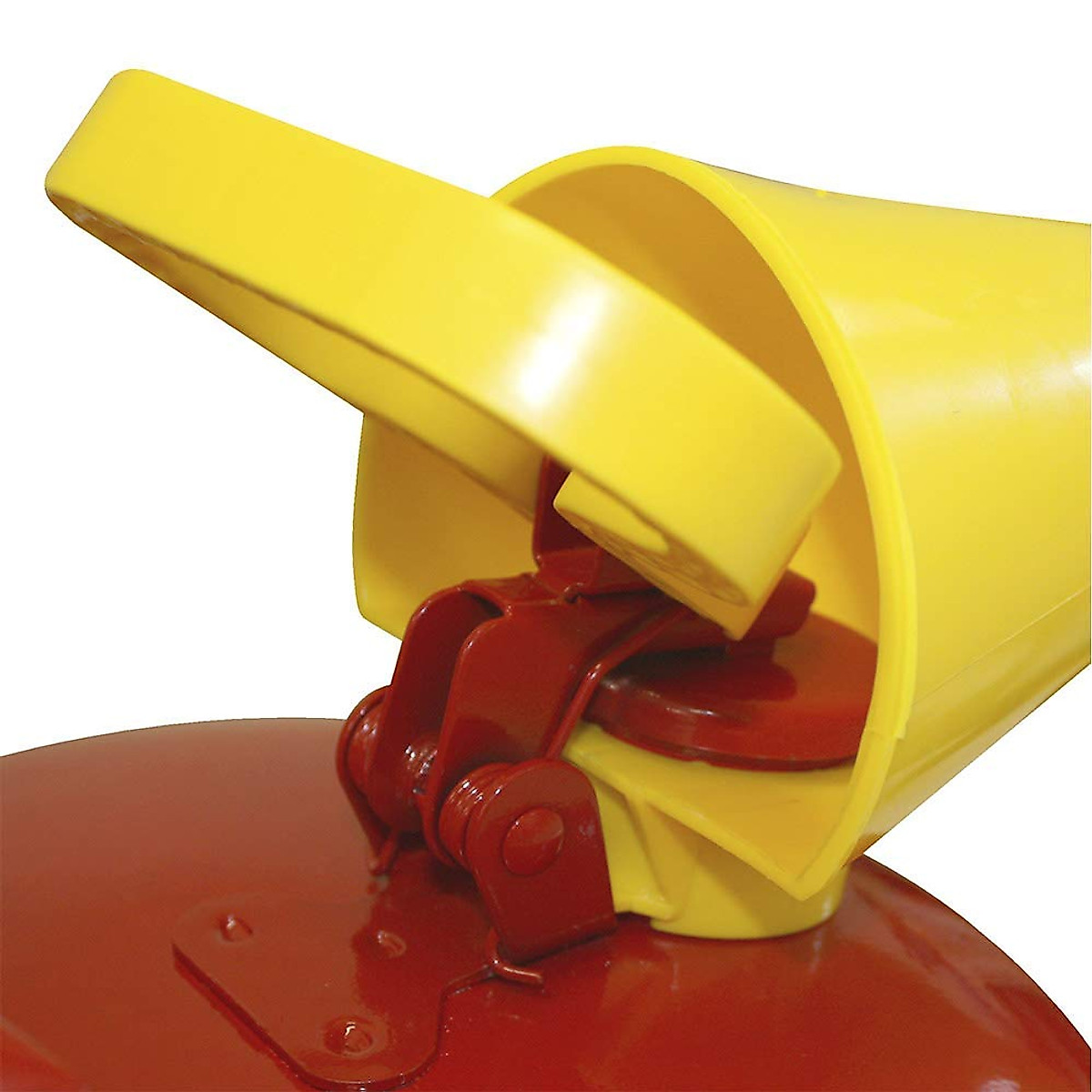 Eagle 2 Gallon Type I Red Safety Gas Can for Gasoline with Flame Arrester, Self-Closing Lid, and F-15 Funnel, Made in the USA, Galvanized Steel Flammable Storage Can, UI20FS