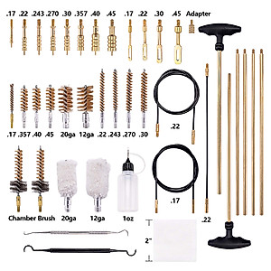 BOOSTEADY Pro Gun Cleaning Kit Universal Gun Cleaning Kit Handgun Shotgun Cleaning Kit for All Guns with High-end Brass Brushes, Mops, Jags, Reinforced Rods