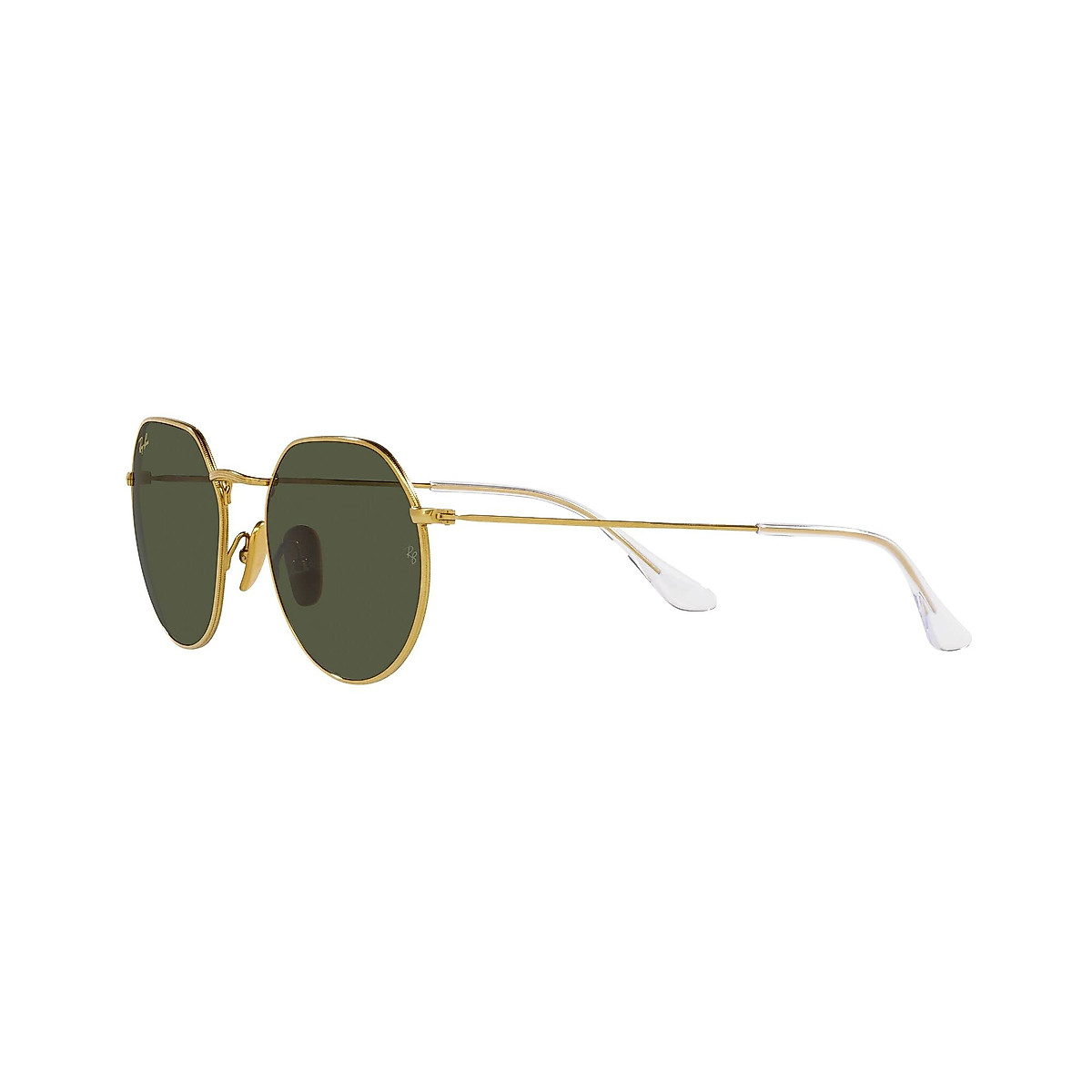 Ray-Ban RB8165 Jack Titanium Round Sunglasses, Legend Gold/Green, 51 mm