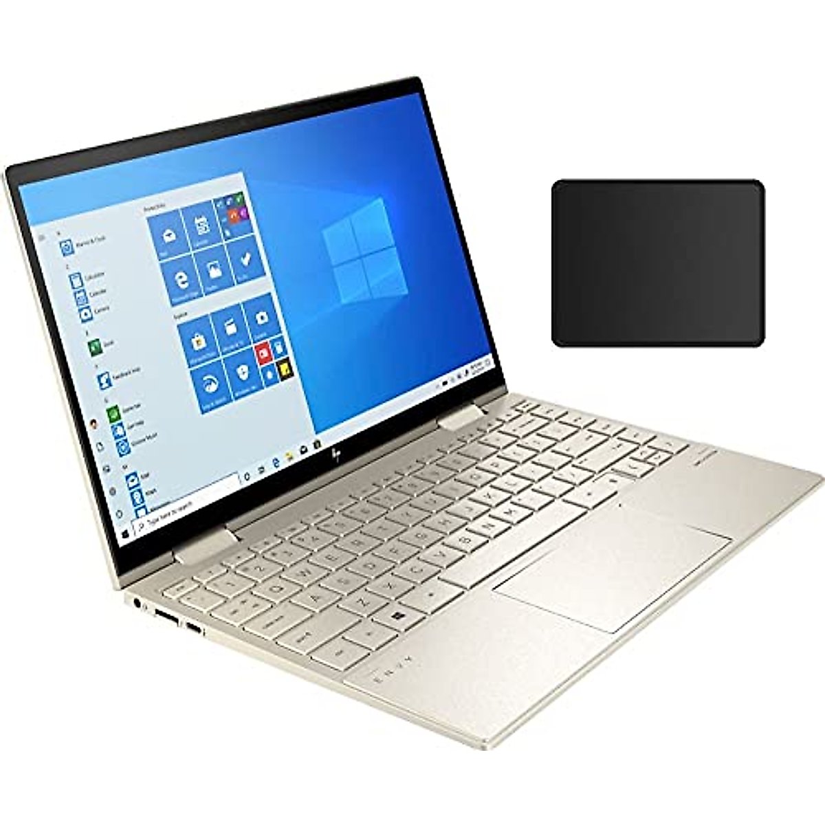 HP Envy X360 2-in-1 13.3 inch FHD IPS Touch-Screen Laptop | 11th Generation Intel Core i5-1135G7 Backlit Keyboard Fingerprint Windows 10 Home (8GB DDR4 RAM 256GB SSD |Mouse Pad), Gold