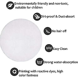 YEAHSPACE Sunflower Rug Round 40 inch Floral Area Rug Circle Kitchen Living Room Decorate-Yellow Sunflower Floral Black