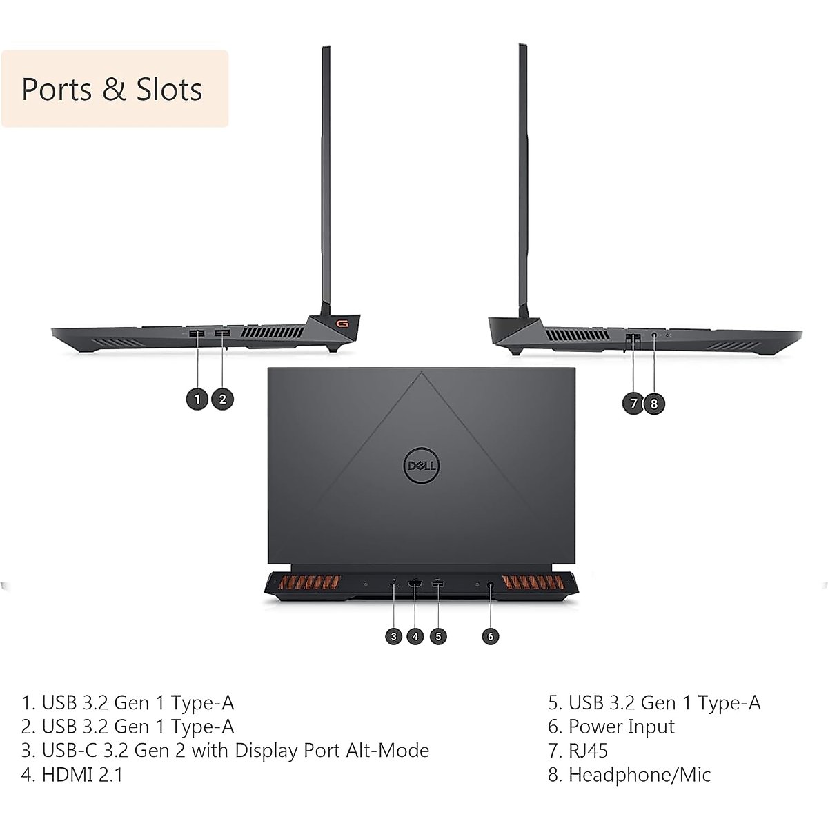 Dell 2023 Newest G15 Gaming Laptop, 15.6" FHD Display, CPU i7-13650HX(14-core), RTX 4050, 16GB DDR5, 1TB SSD, Backlit Keyboard, Wi-Fi 6, Dolby Audio, Windows 11 Pro, with Mouse