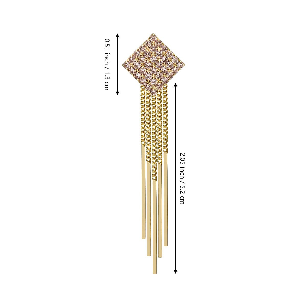 Merdia Tassel Dangle Drop Earrings for Women Fashion Long Thread Geometric Earrings with Shiny Cubic Zirconia Golden Color | Earrings for Women Trendy | Dangle Earrings | Tassel Earrings