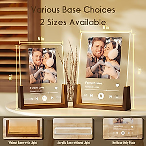 LUCKOR Spotify Decorative Plaque Personalized Gifts, Custom Gifts for Him Her, Customized Picture Frame for Boyfriend Girlfriend Couple Wife Women on Anniversary Birthday