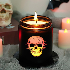 Fall Decorations for Home, Halloween Candles,Spooky Skeleton Candles with Gothic Design,Vintage Fall Home Decor for for Farmhouse Room Apartment Table Desk, Funny Gifts for Women Men Friends