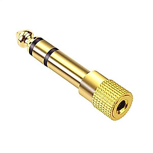 bnafes 12pcs 6.35mm (1/4 inch) Male to 3.5mm (1/8 inch) Female 3-Conductor TRS AUX Stereo Audio Headphone Jack Adapter - 24K Gold Plated