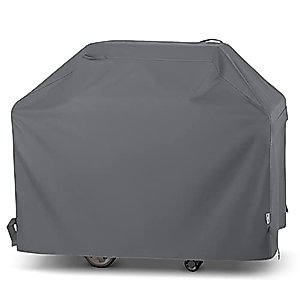 Unicook Grill Cover 55 Inch, Heavy Duty Waterproof BBQ Cover, Fade Resistant BBQ Grill Cover, Compatible with Weber, Char-Broil, Nexgrill and More Grills, Protect Your Grill Like New, Grey